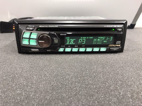 Alpine Car Radio Stereo Cd Player Model Cde-9801r Green Illumination ...