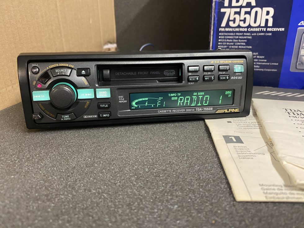 Old Classic Alpine Car Radio Cassette Player Model Tda-7550r With Ai ...