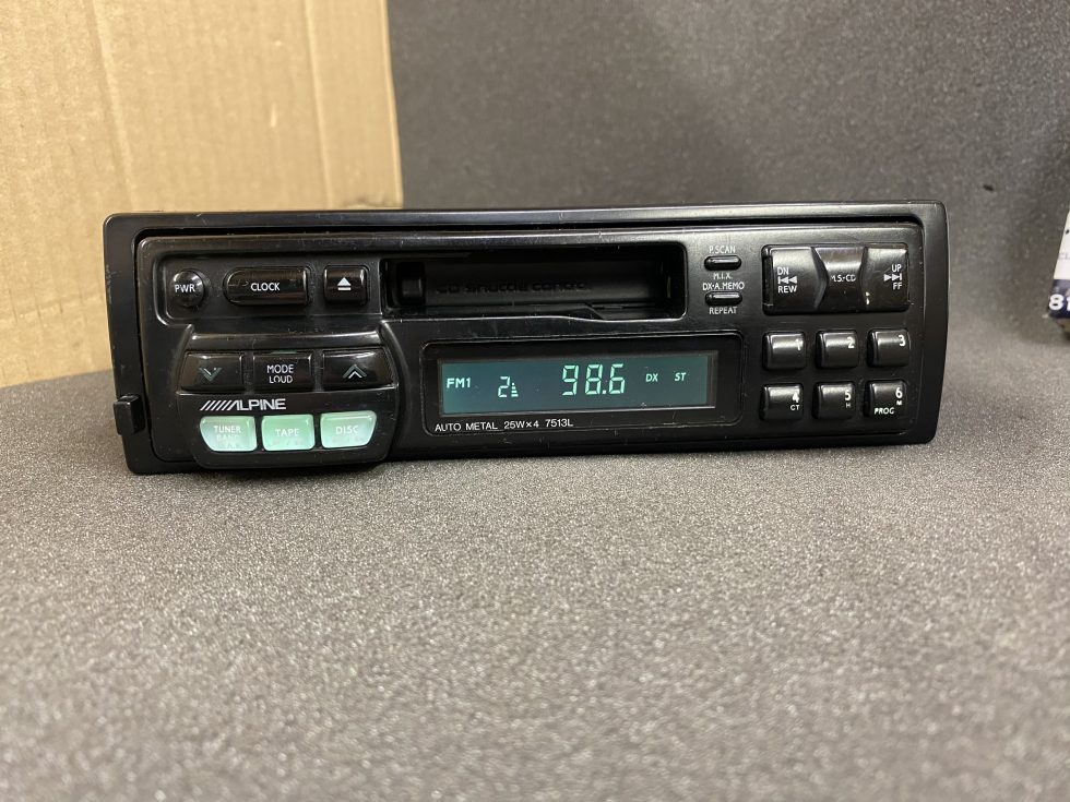 Alpine 7513L old school radio cassette with cd changer control - JT Audio