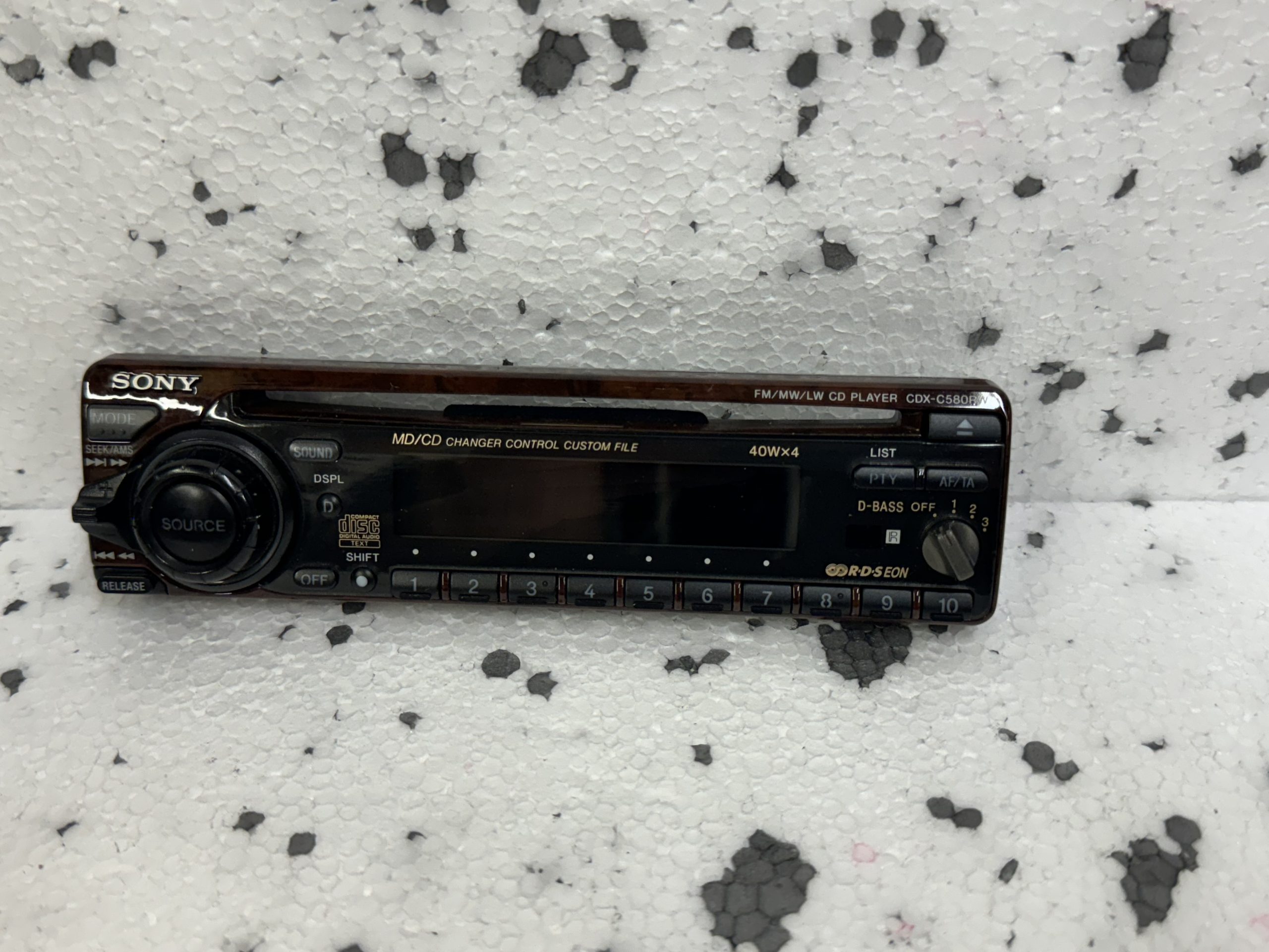 Old Wood front Sony Car Radio Stereo Cd Player Model Cdx-C580RW - JT Audio