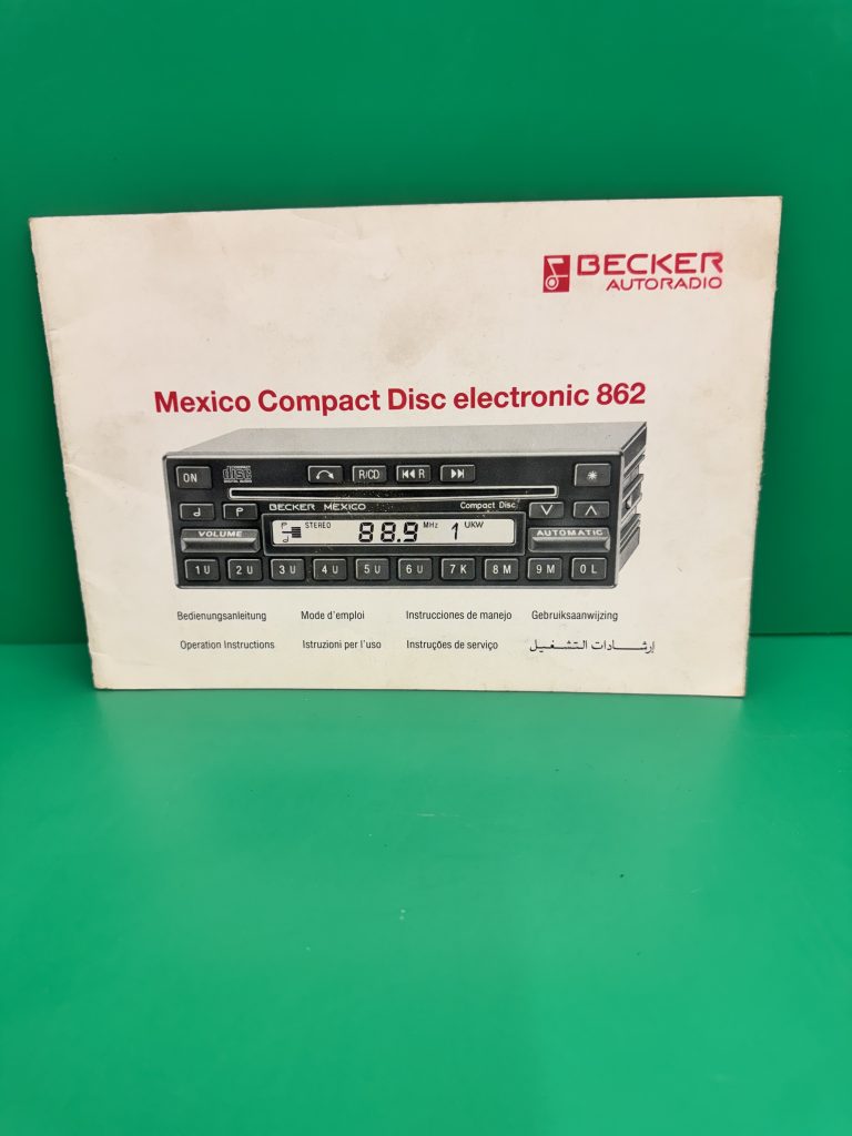 Becker Mexico Car Radio Stereo Genuine Instruction Manual - JT Audio