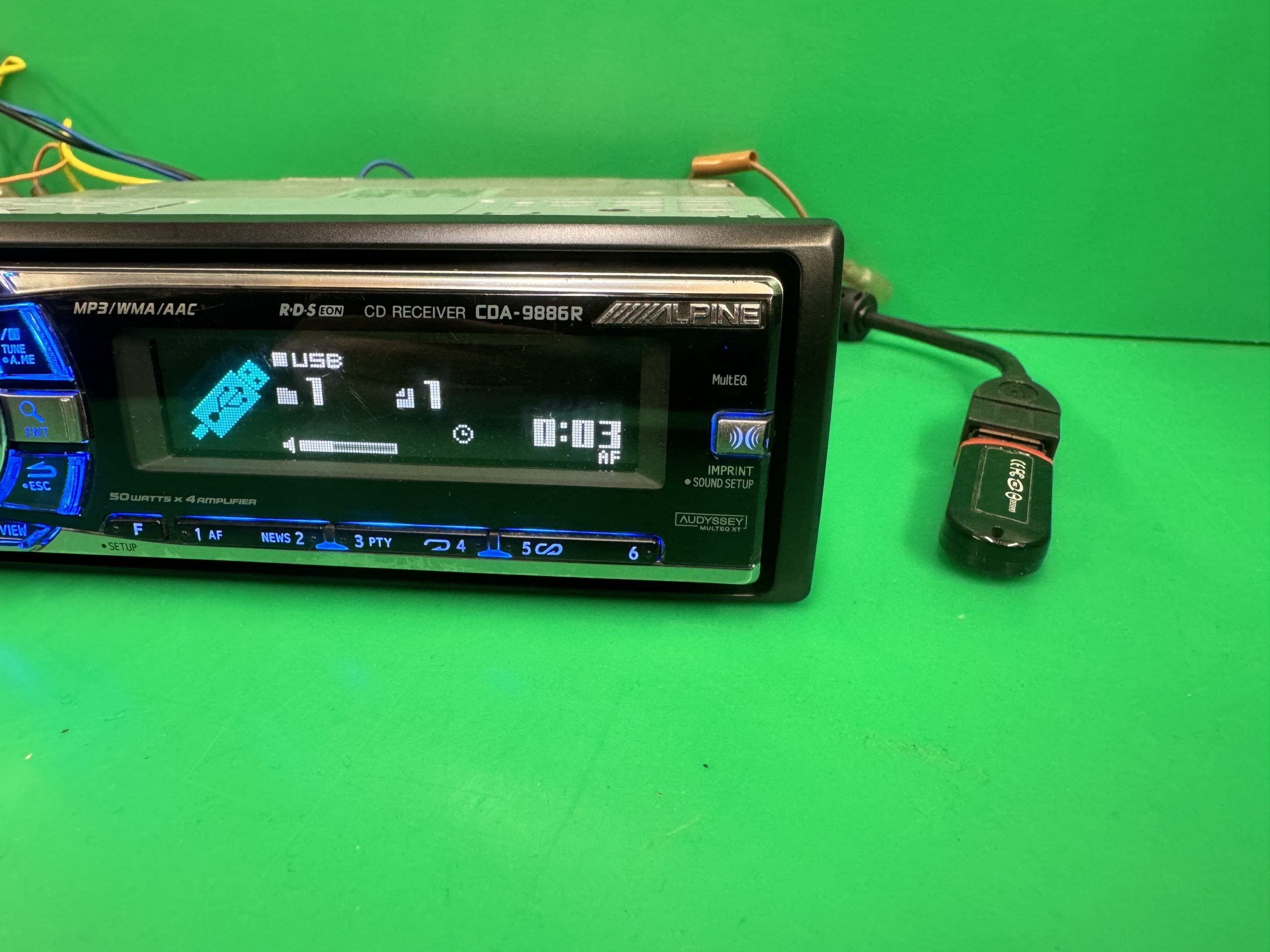 Alpine Car Radio Stereo Cd Mp3 Player Model Cda-9886r Oel display - JT ...