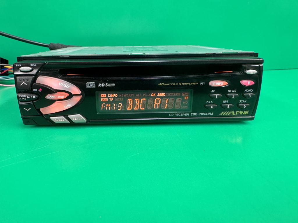 Alpine Car Radio Stereo Cd Player Model Cde-7854rm with Amber ...