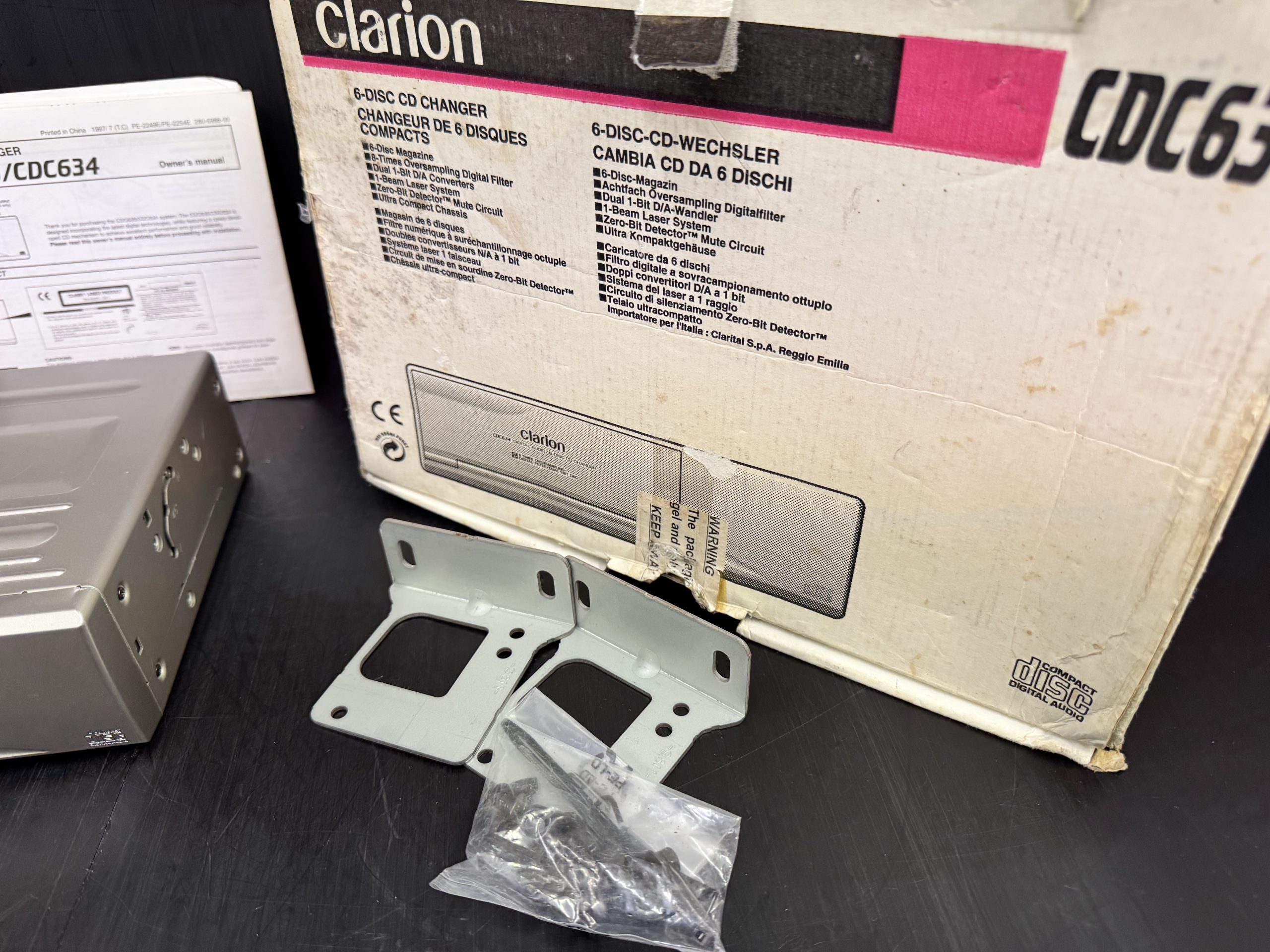 Clarion Cdc634 Cd Changer 13 pin 6 disc multichanger boxed and complete ...