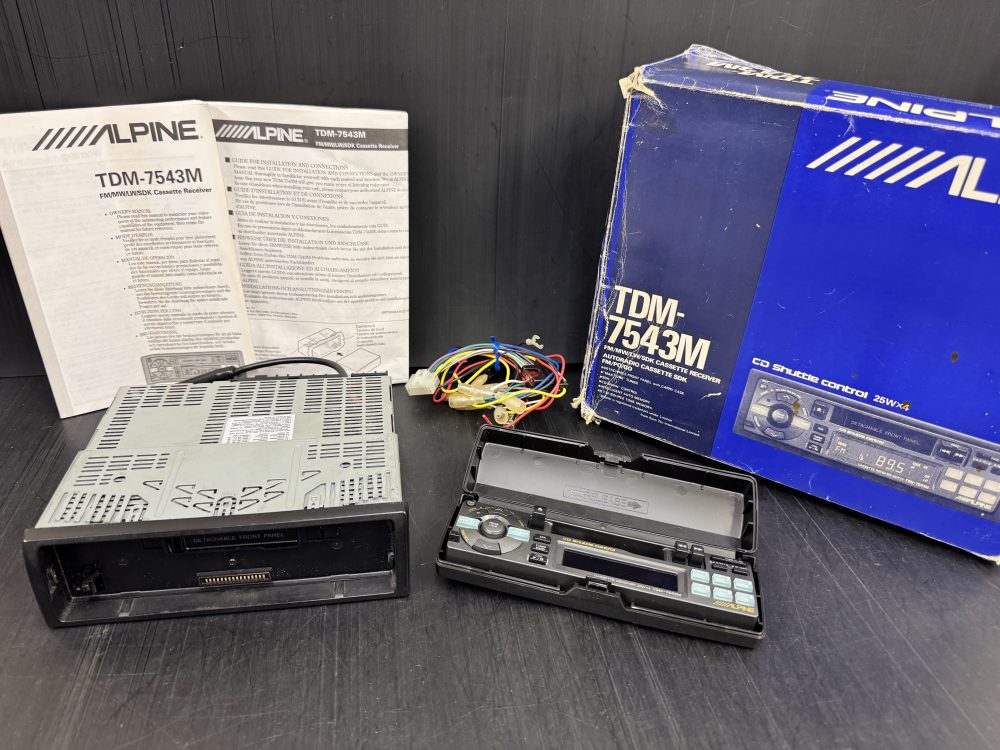 Old Classic Alpine Car Radio Cassette Player Model Tdm-7543m With M-Bus ...