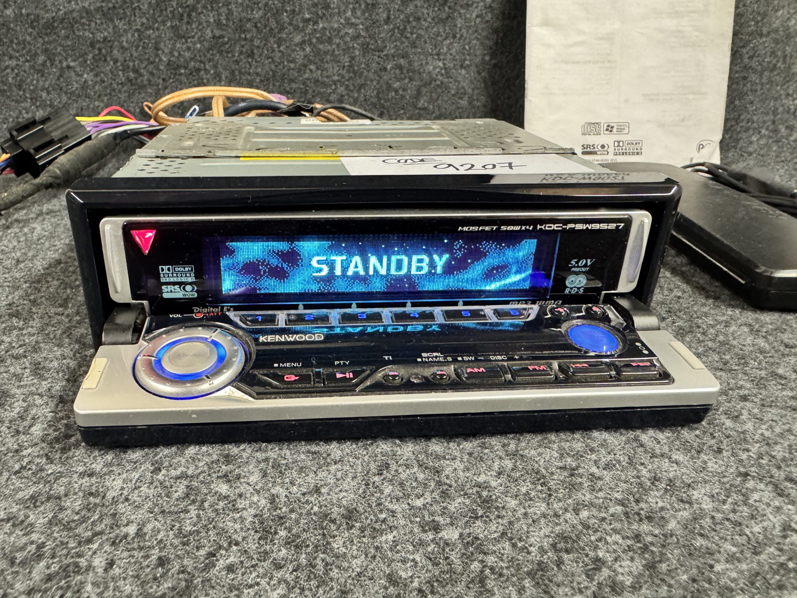 Kenwood Kdc-Psw9527 mask car radio Cd MP3 player Dual front Rare ...